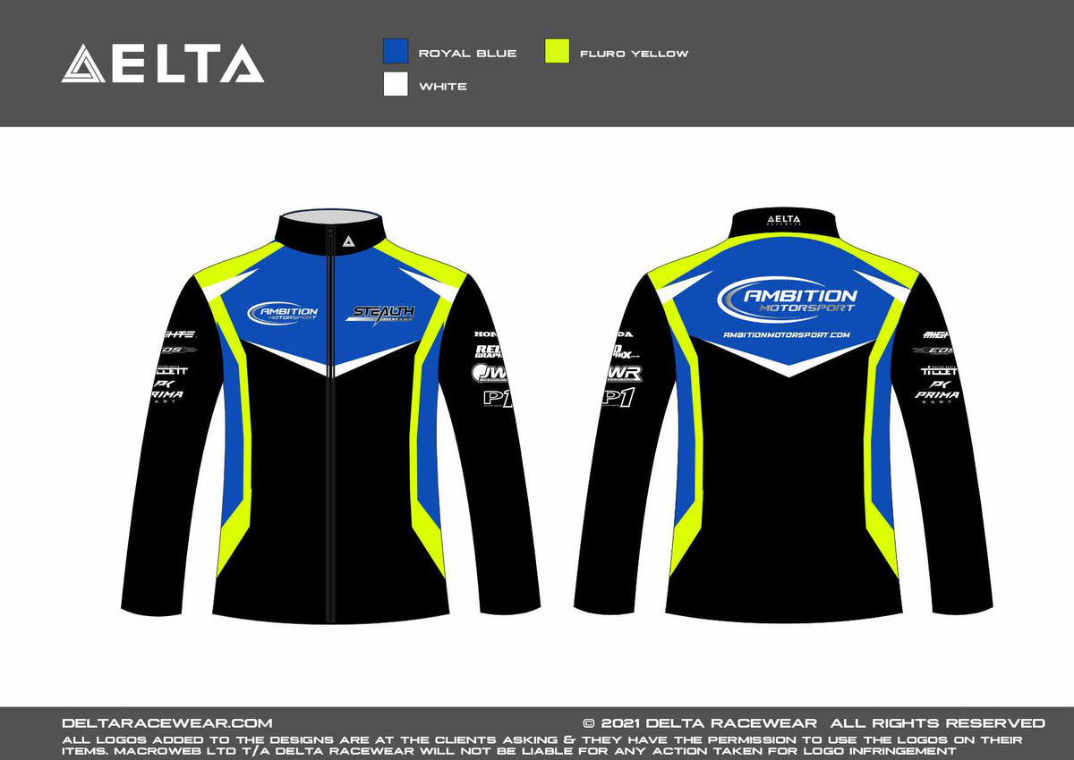 Ambition Motorsport Sublimated Men's Softshell Jacket – Delta Racewear
