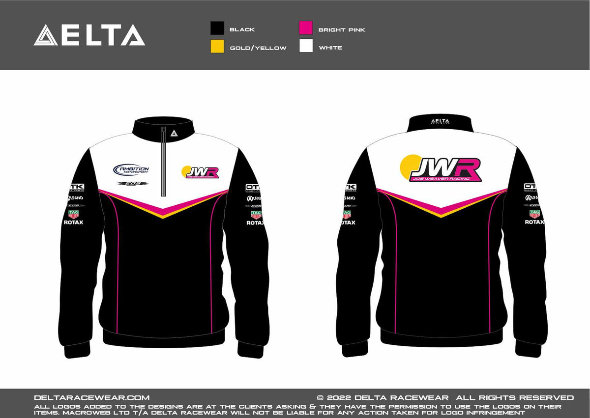 JWR Karting Sublimated Kid's Zip Neck Jumper – Delta Racewear