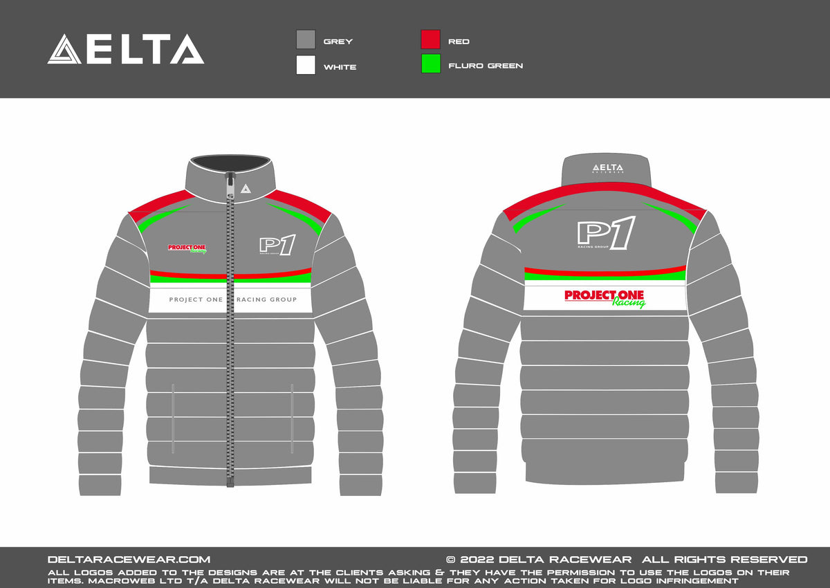 P1 Racing Group Sublimated Men's Padded Jacket – Delta Racewear