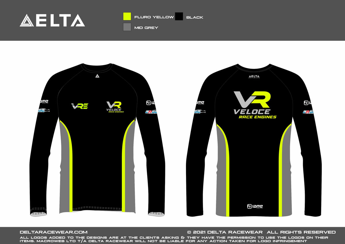 Veloce Racing Sublimated Adults Baselayer – Delta Racewear