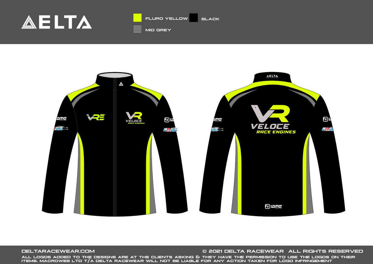 Veloce Racing Sublimated Men's Softshell Jacket – Delta Racewear