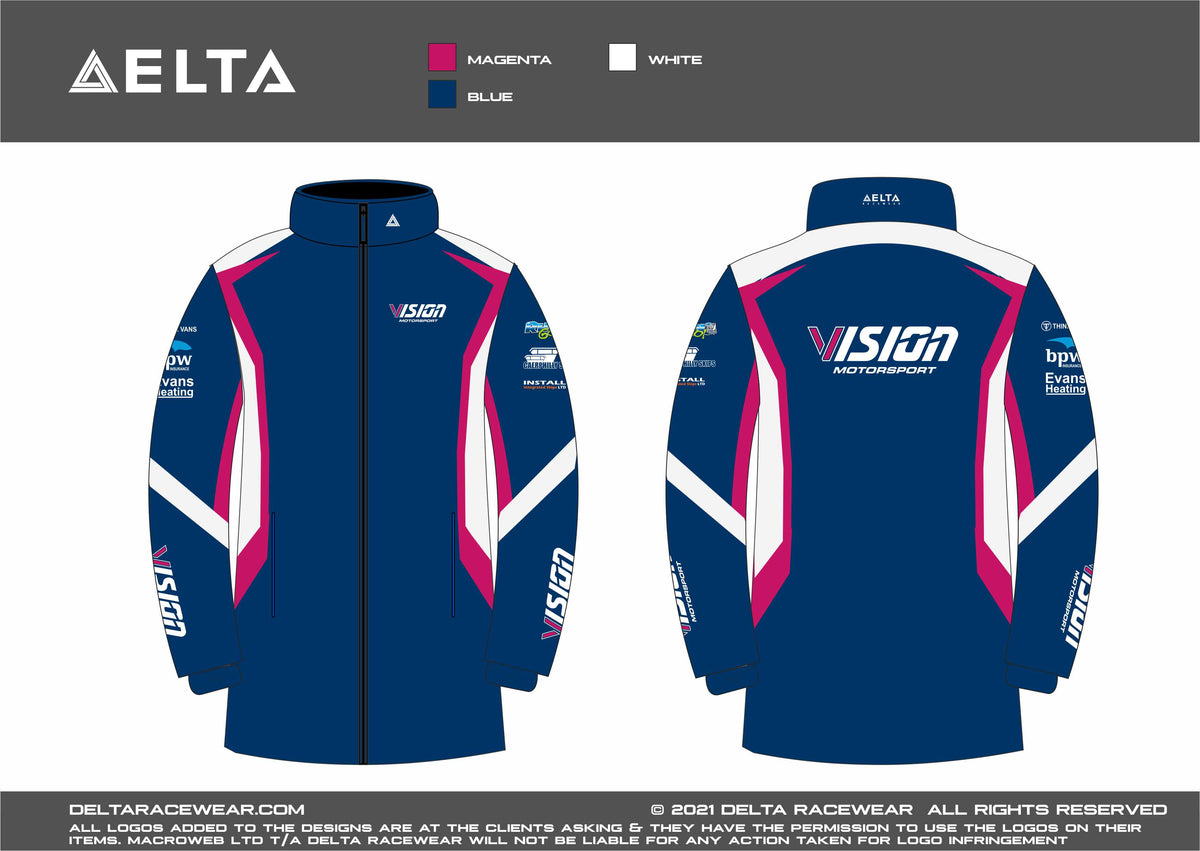 Vision Motorsport Sublimated Men's Winter Coat – Delta Racewear